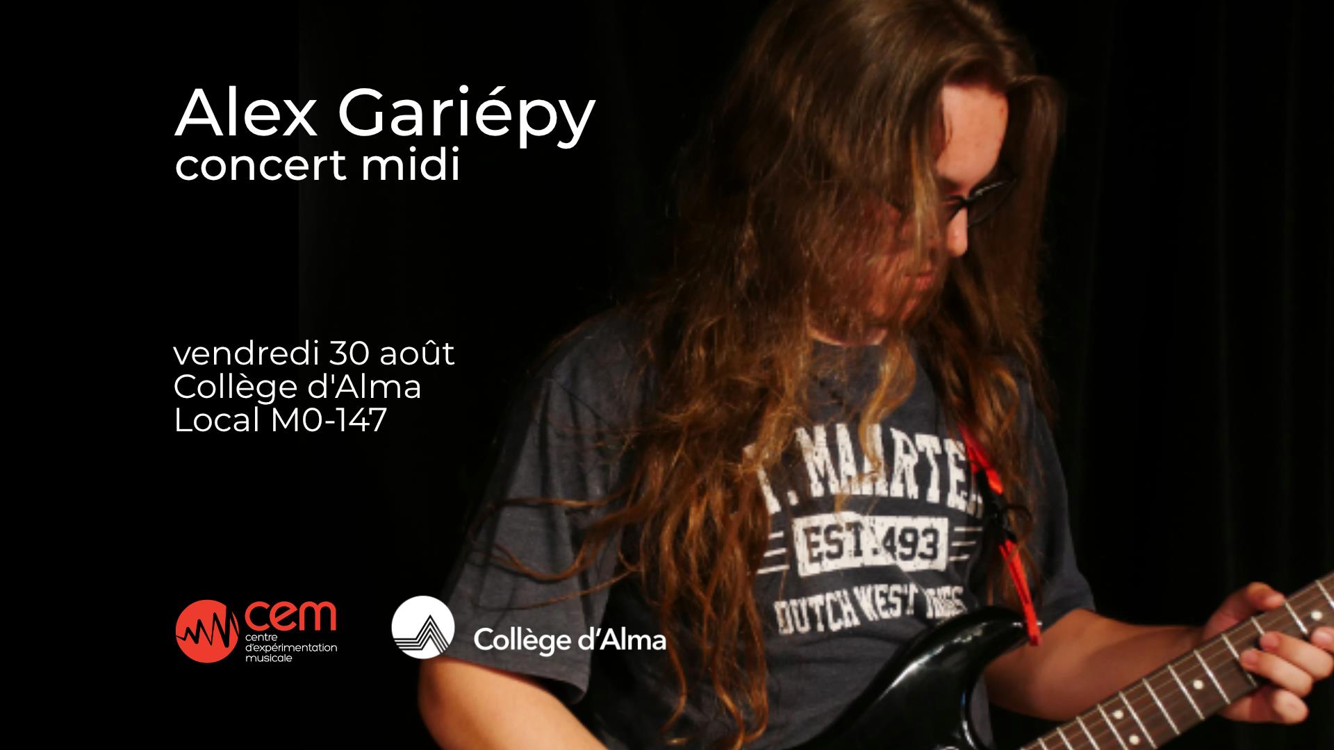 Concert midi : Alex Gariépy - Collège d'Alma
